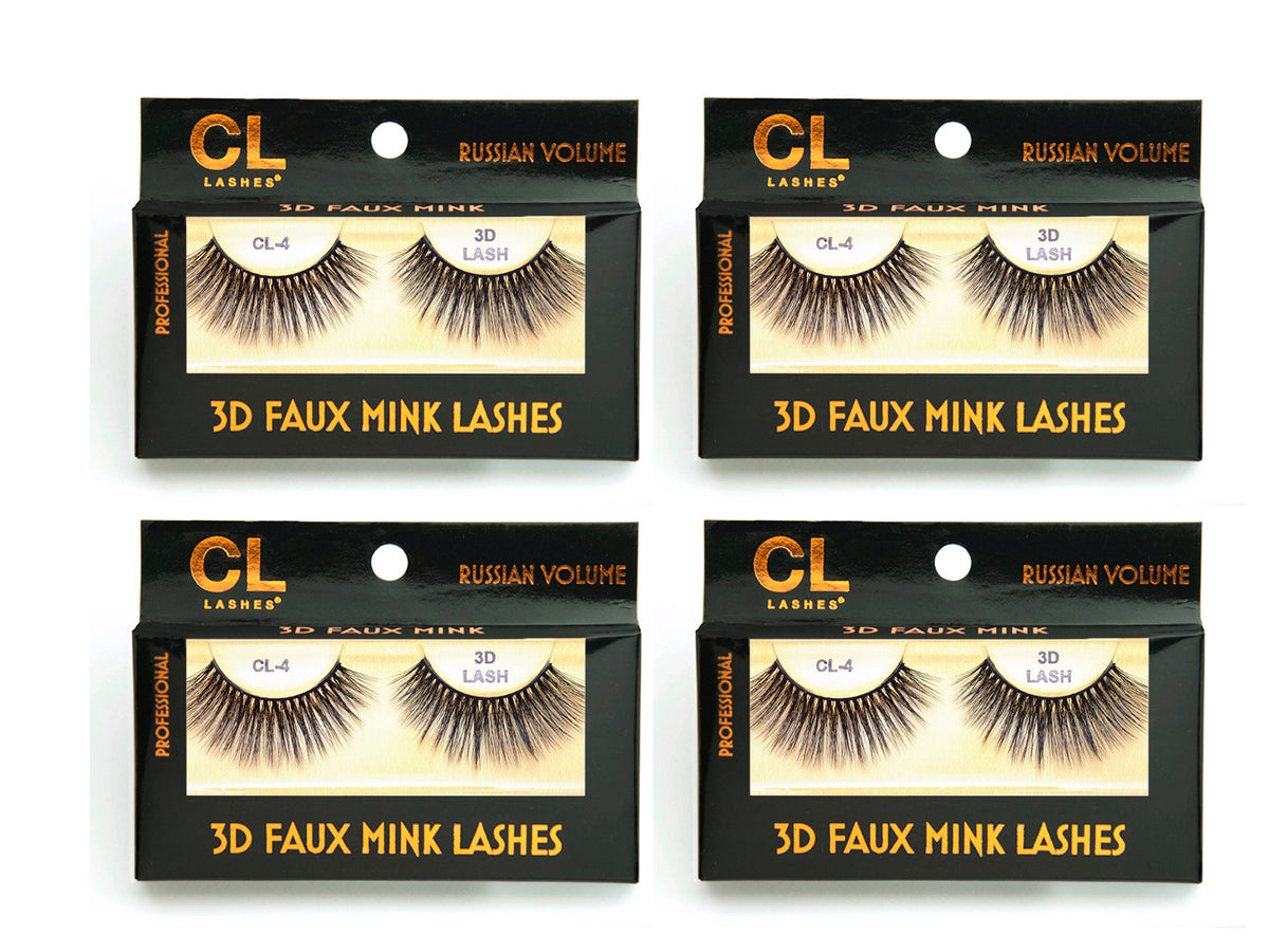 CL 3D Faux Mink Lashes #4 (4 Pack) – Cherishlook